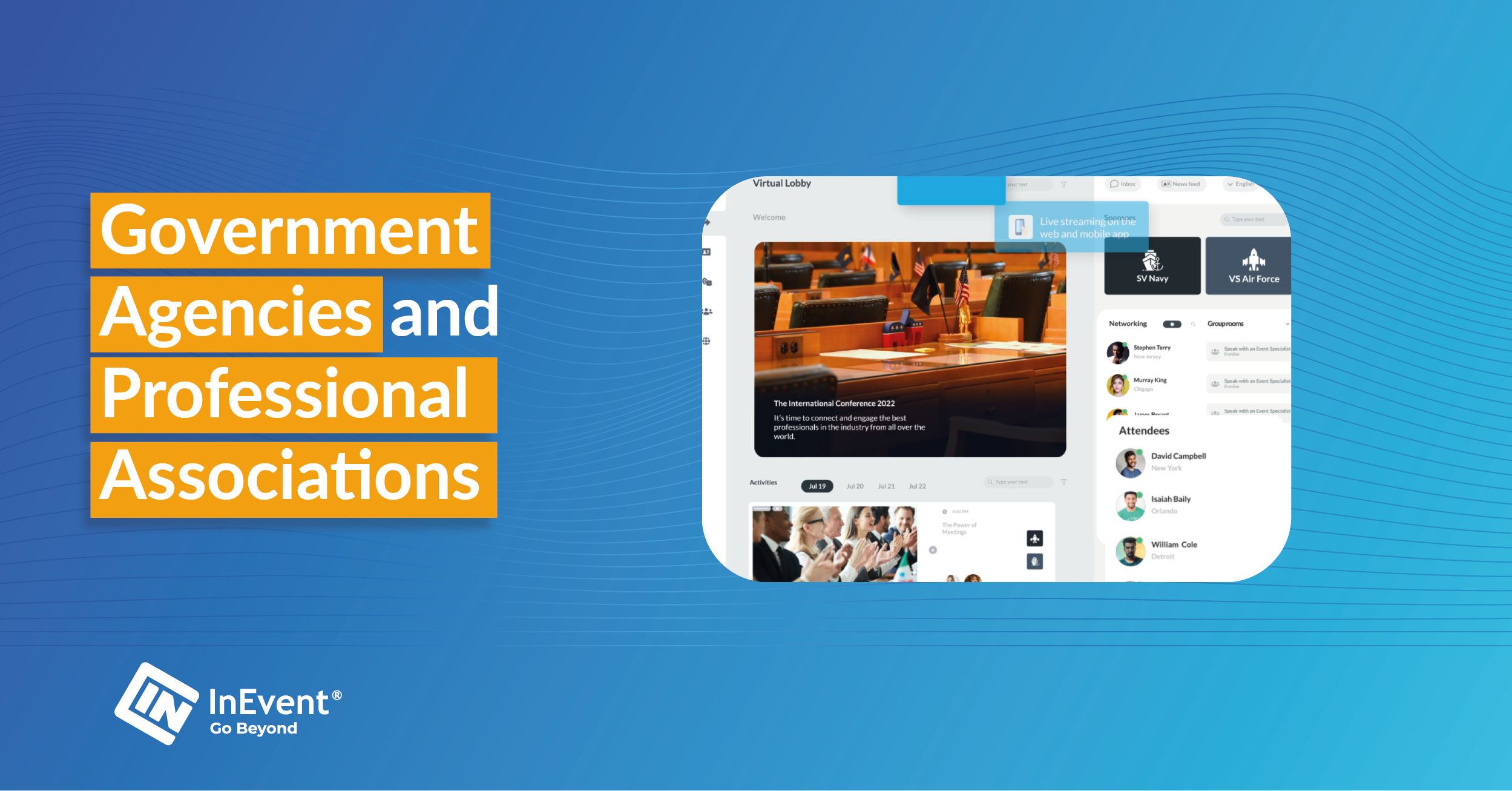Government and Associations meetings - InEvent